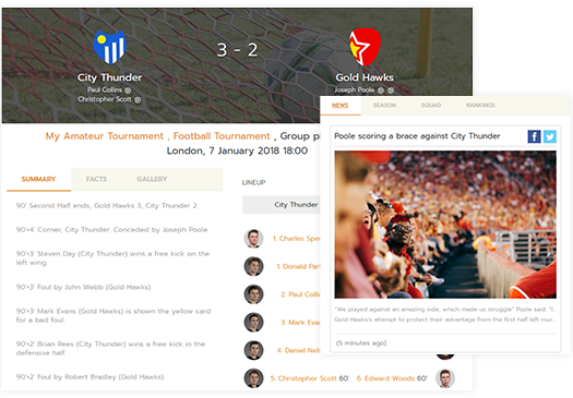 FREE sports app & website for tournament, league | Competize